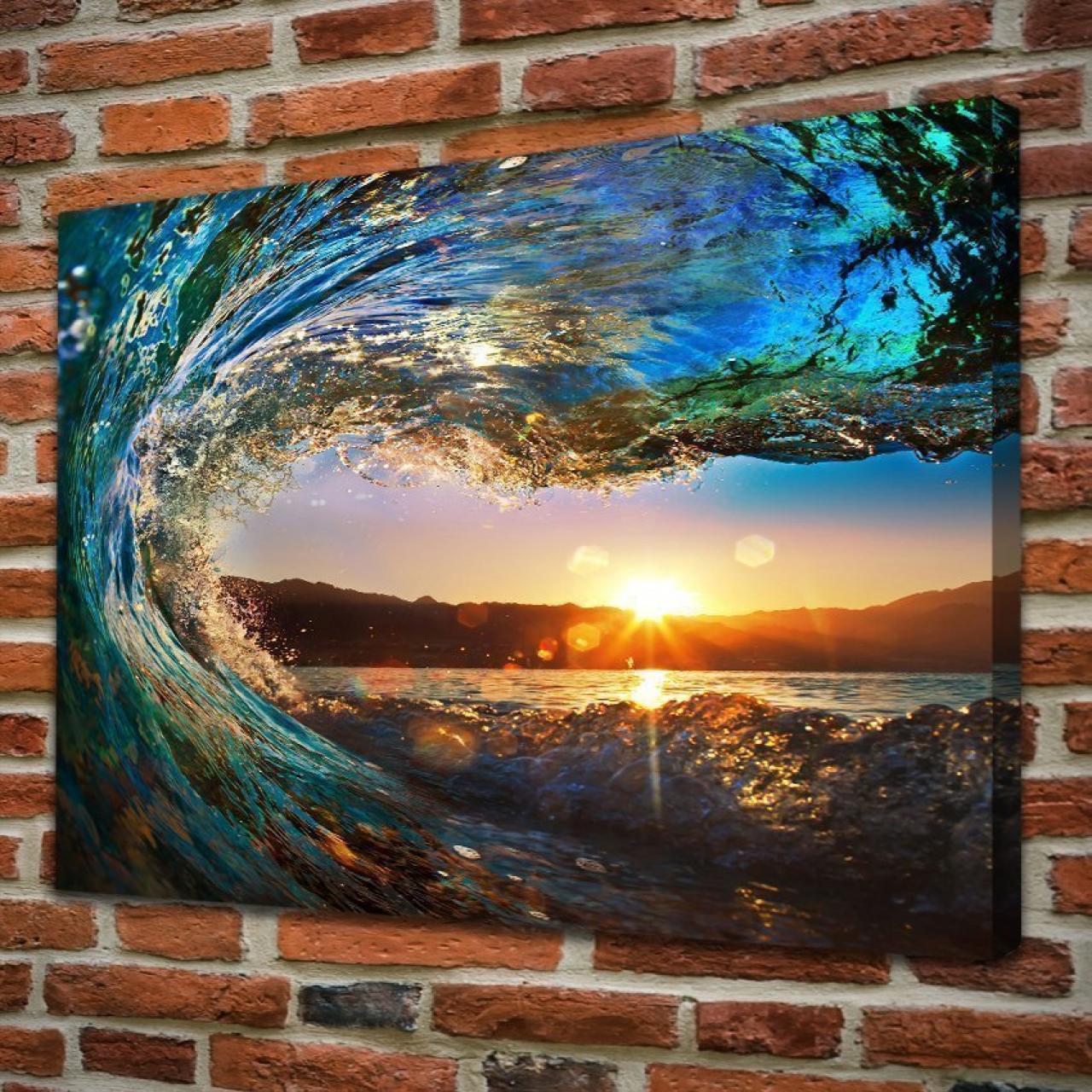 Stampa Quadro Canvas su Tela Retroilluminata con luce a LED Tramonto ... Stampa Quadro Canvas su Tela Retroilluminata con luce a LED Tramonto ...